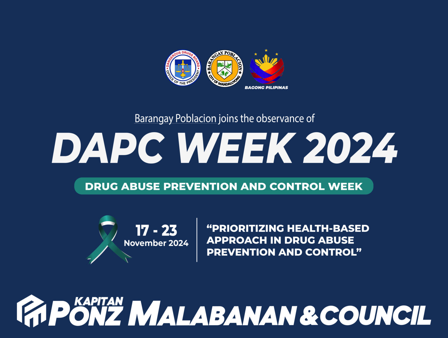 Barangay Poblacion Joins the 2024 Drug Abuse Prevention and Control ...